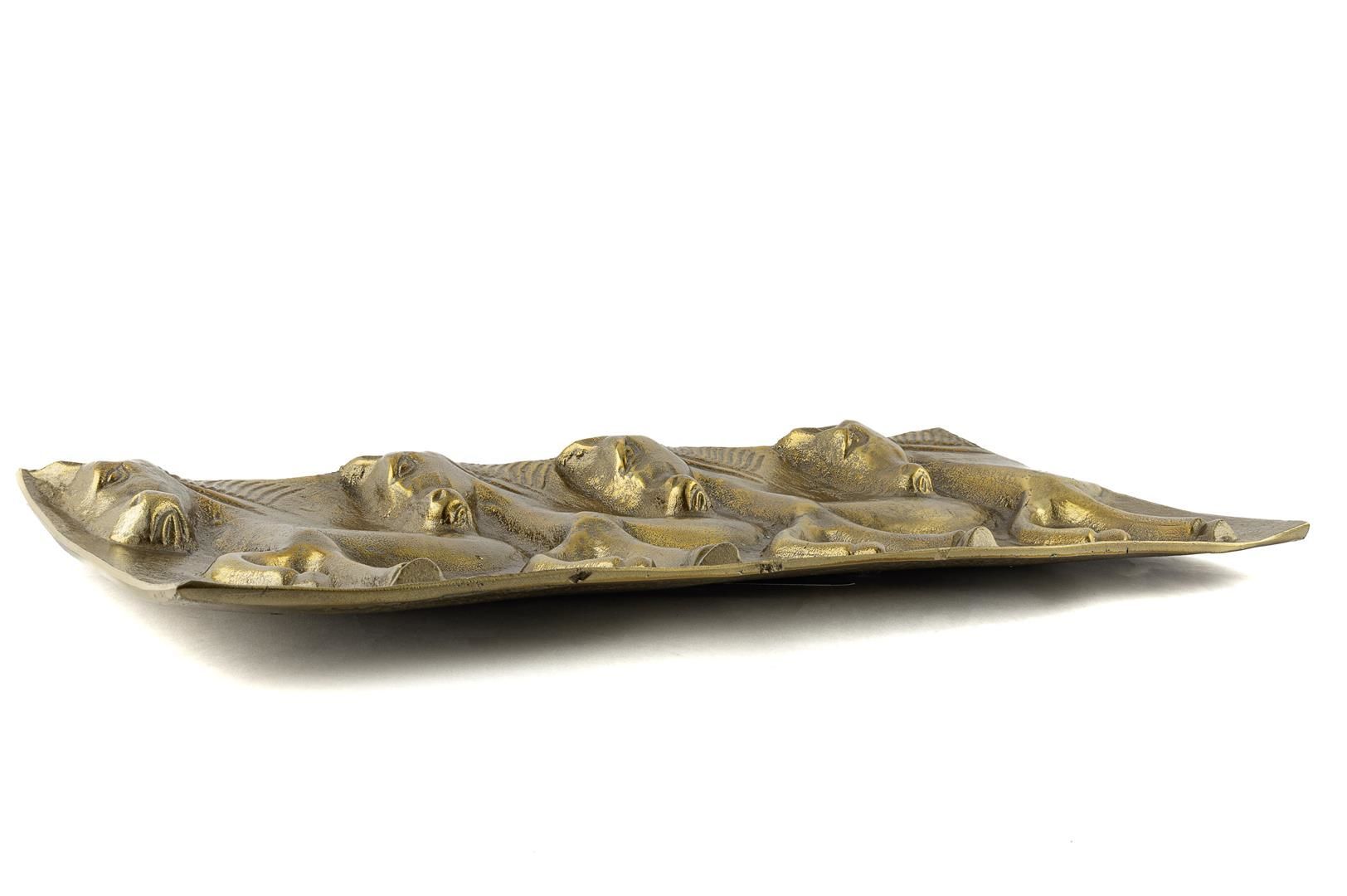 Antik Gold Horse Metal Dikdörtgen Duvar Dekoru 50x27x5cm