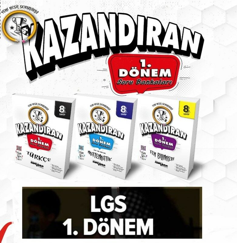 Ankara Yayınları 8 Sınıf 1 Dönem 3lü Kazandıran Soru Bankası Seti T M