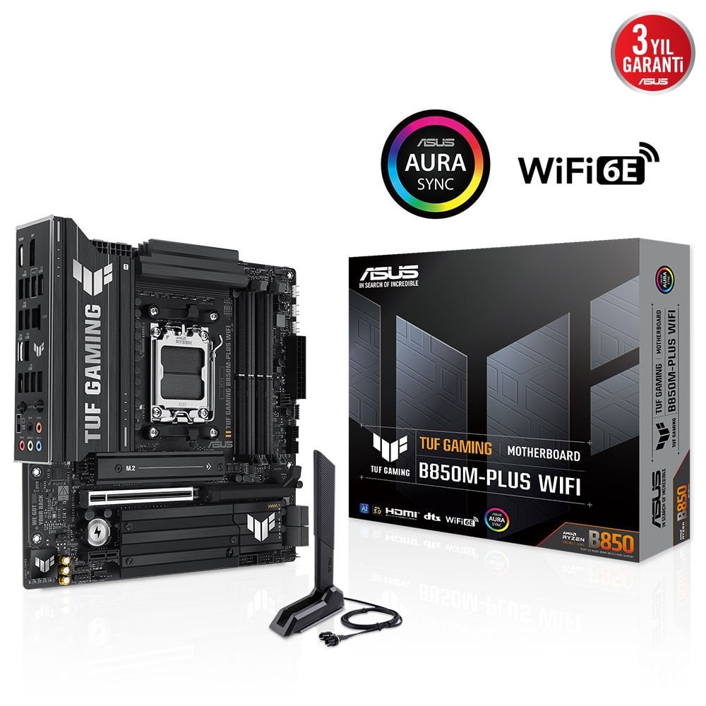 Asus TUF Gaming B850M-PLUS WIFI DDR5 8000 DP HDMI 3x M2 USB3.2 WiFi 6E ...