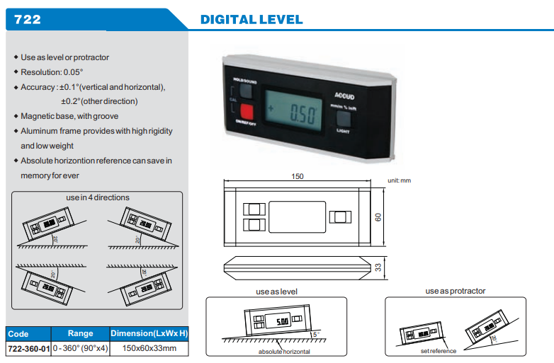 ACCUD Dijital Su Terazisi | 722 Serisi