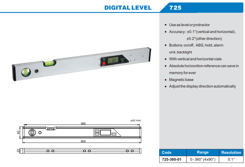 ACCUD Dijital Su Terazisi 0-360° | 725-360-01