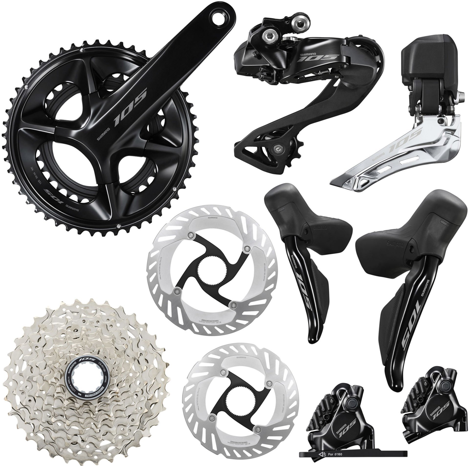 Shimano 105 Di2 R7100 Disk Grup Set 2x12V