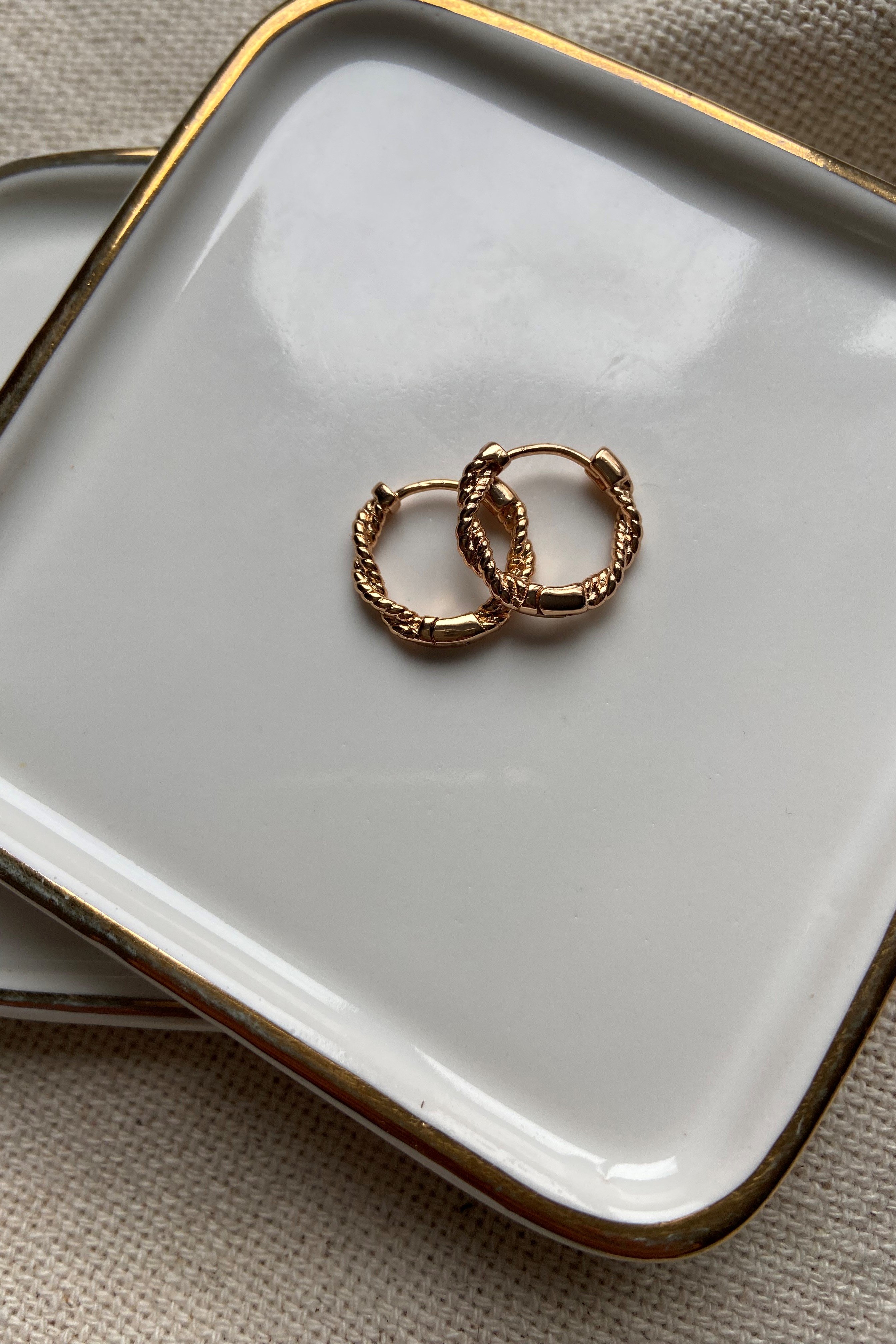 Özel Seri Burgu Minimal Halka Küpe Özel Seri Burgu Minimal Halka Küpe
