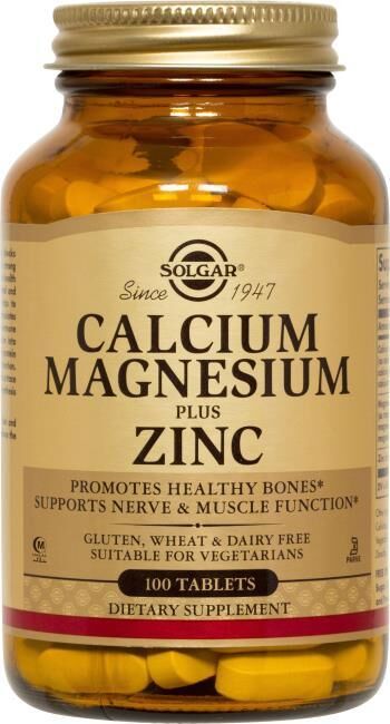 Solgar Calcium Magnesium Plus Zinc 100 Tablet
