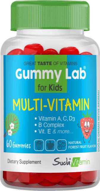 Gummy Lab Multi-Vitamin Çocuklar İçin 60 Çiğnenebilir Form