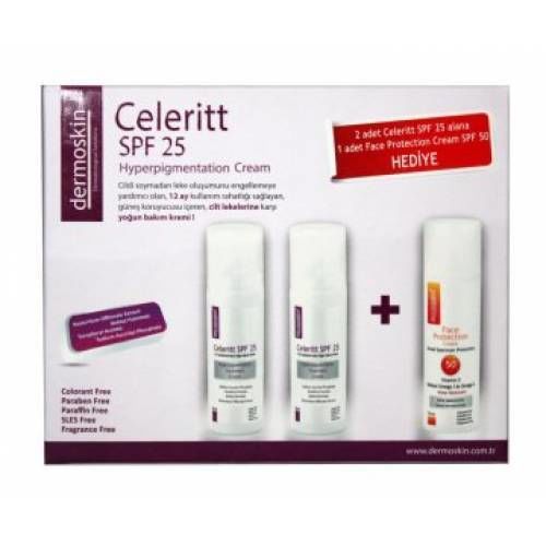 Dermoskin Celerit Spf 25 Krem + Face Protection Spf 50 Kofre