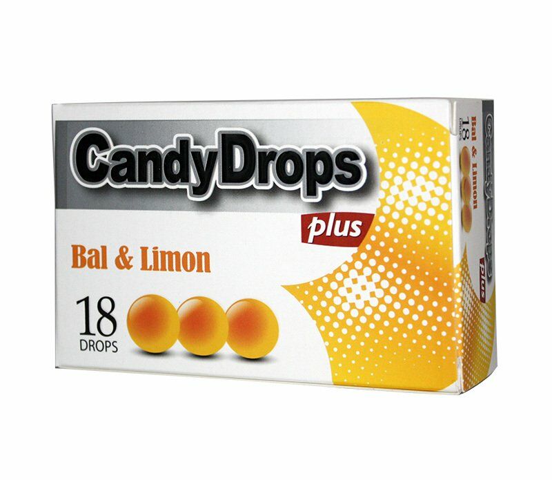 Candydrops Plus Bal-Limon Pastil 18 Adet