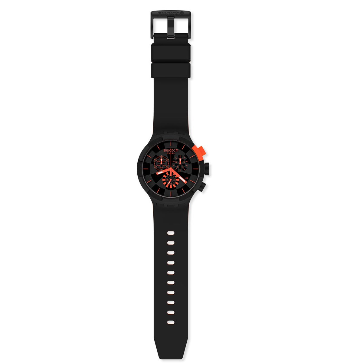 Swatch SB02B402 CHECKPOINT RED Plastik Silikon Erkek Kol Saati