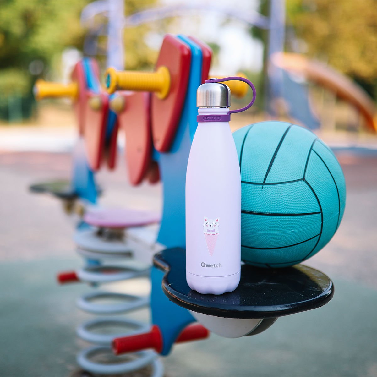 Qwetch QK9005 Kids Isı Yalıtımlı 500ml Termos - Kedi Desenli | Hakman