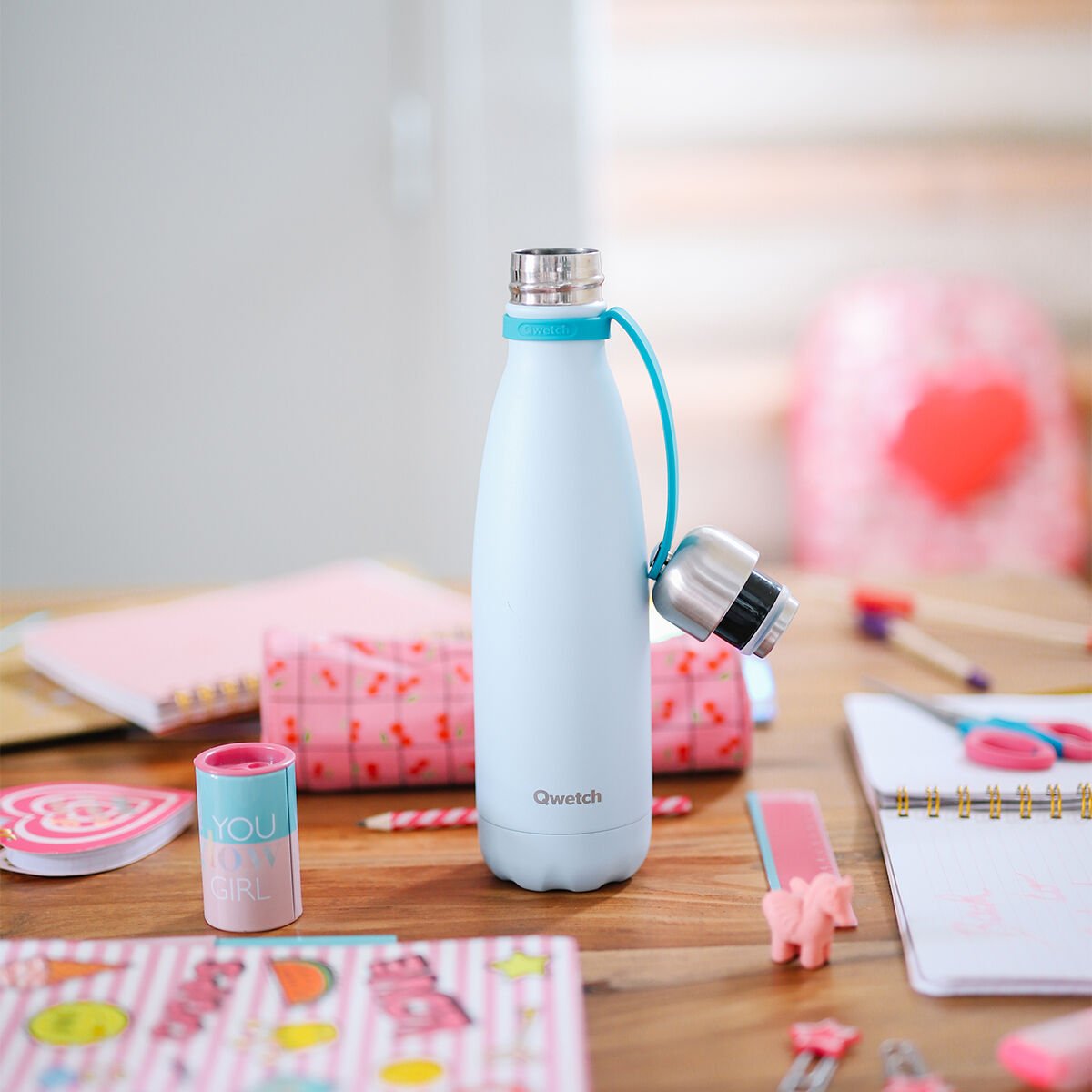 Qwetch QK9007 Kids Isı Yalıtımlı 500ml Termos - Minibüs Desenli | Hakman
