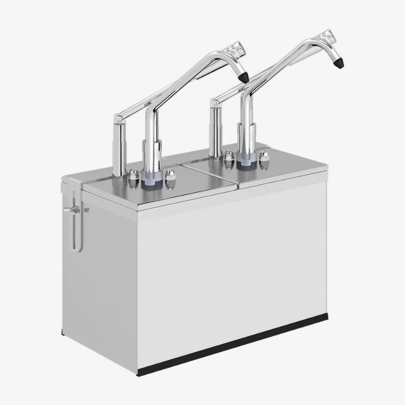 Kalando KD-216 Gastronorm Kollu Sos Pompası İkili Stant Paslanmaz GN 1/ ...