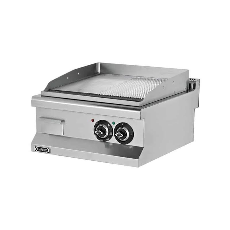 Empero Snack Seri Yarı Oluklu Krom Pleyt Izgara Set Üstü Elektrikli ...