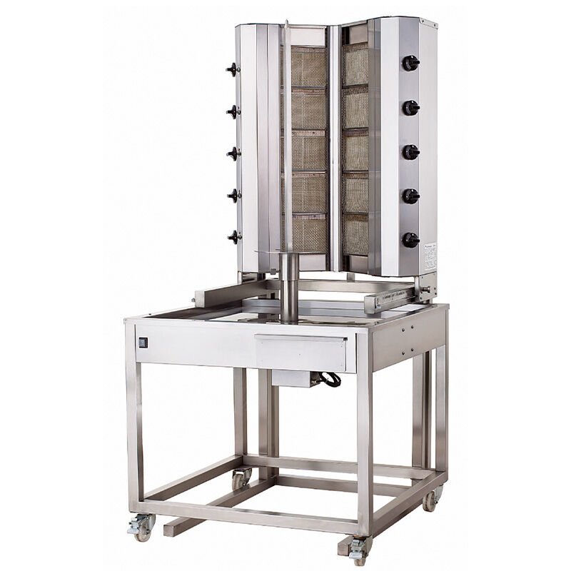 Kalitegaz 5+5 Radyanlı Alttan Motorlu Döner Ocağı, Gazlı, Arabalı V ...