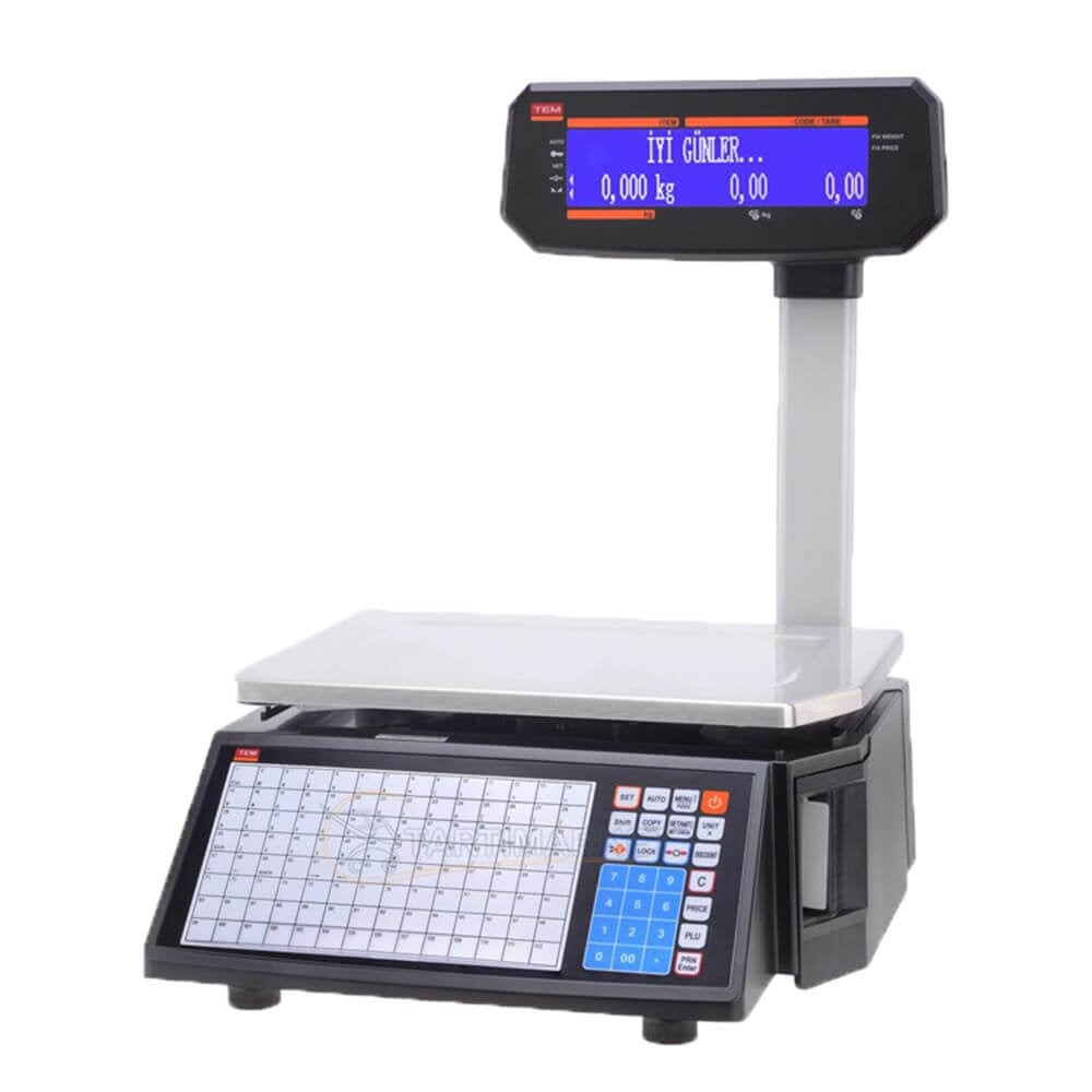 TEM Rongta RLS 1100C Serisi 30Kg Barkodlu Terazi - Market ve Perakende İçin