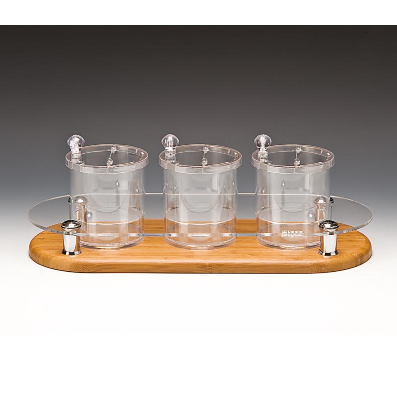 Zicco ZCP-576 Ahşap Altlı Polikarbon Sosluk Reçellik Baharatlık Standı ...