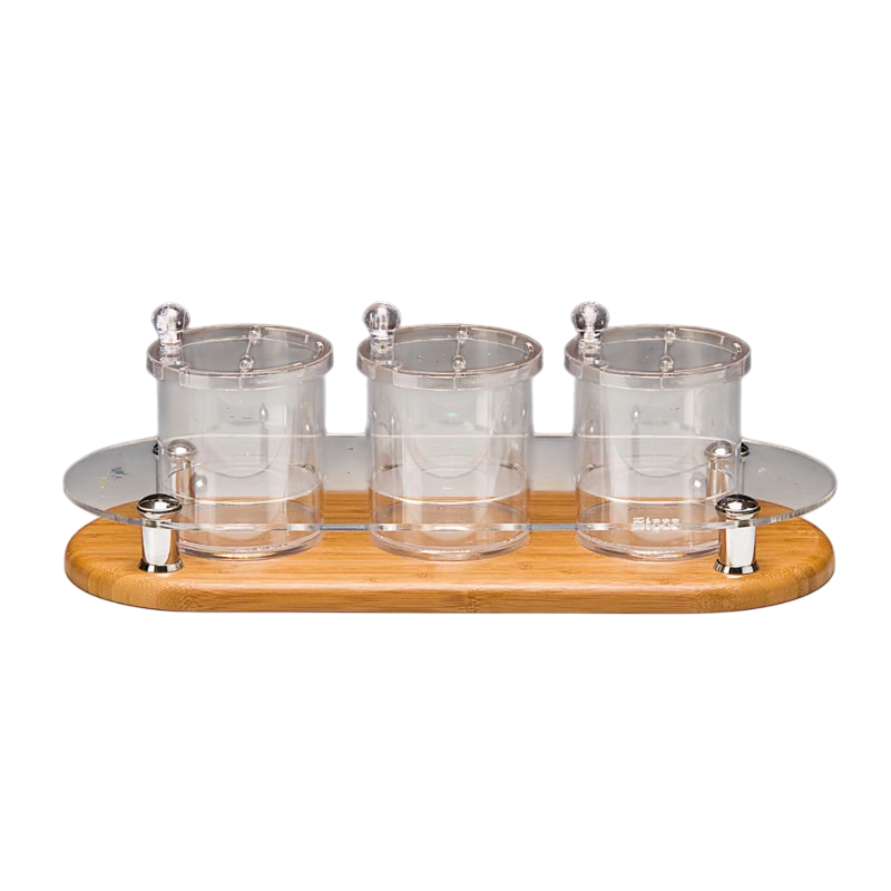 Zicco ZCP-576 Ahşap Altlı Polikarbon Sosluk Reçellik Baharatlık Standı ...