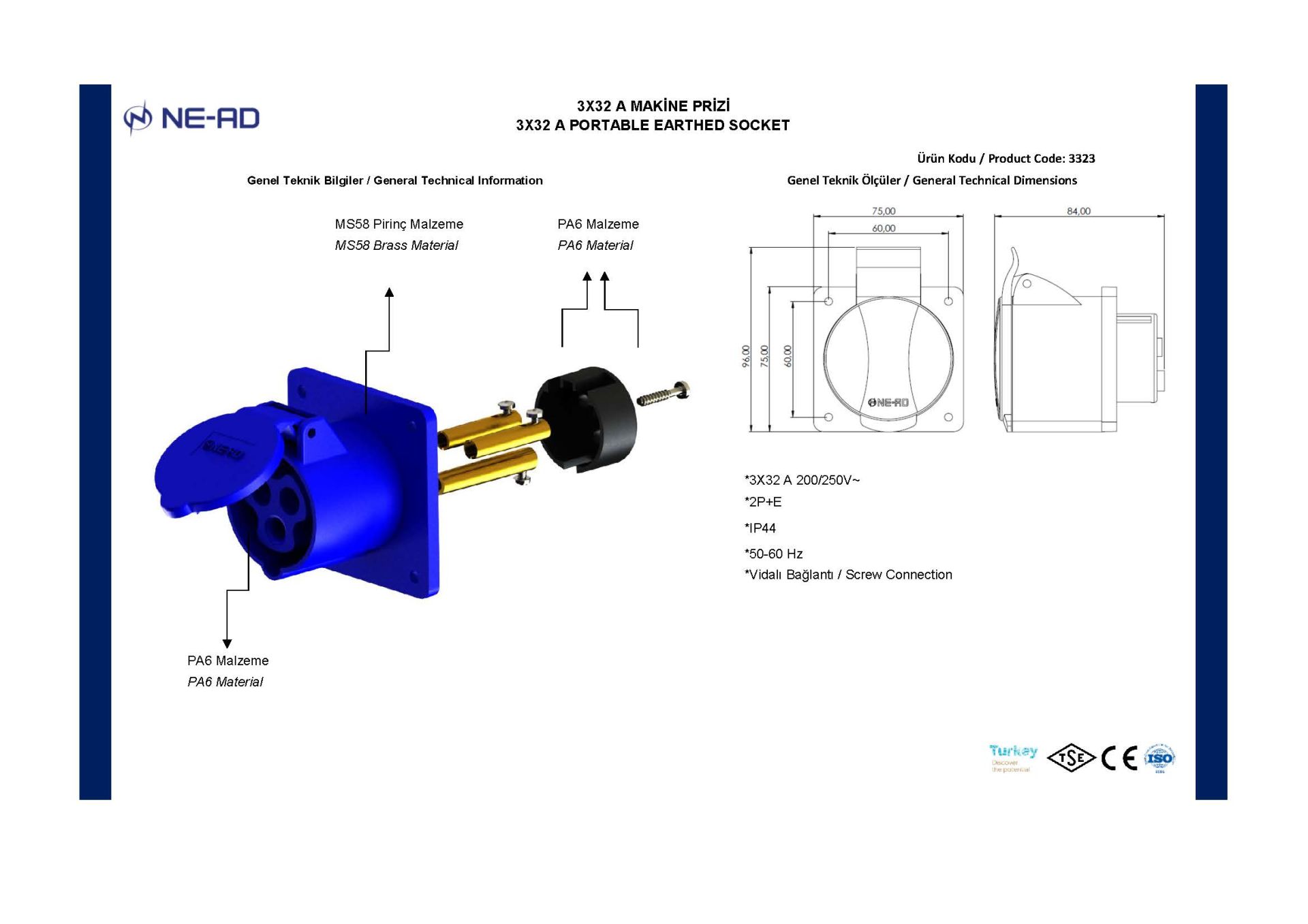 3x32 A Makine Prizi KOLİ - 31.104,00 TL