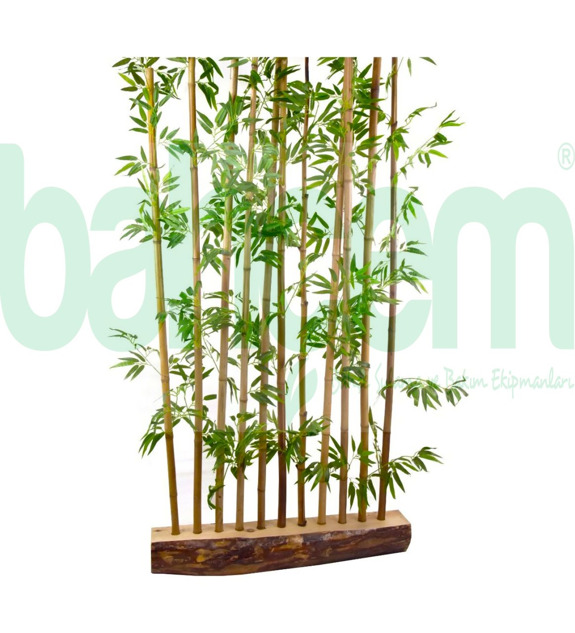 Yapay Yapraklı Dekoratif Bambu Çubuğu 150 cm 5 Adet