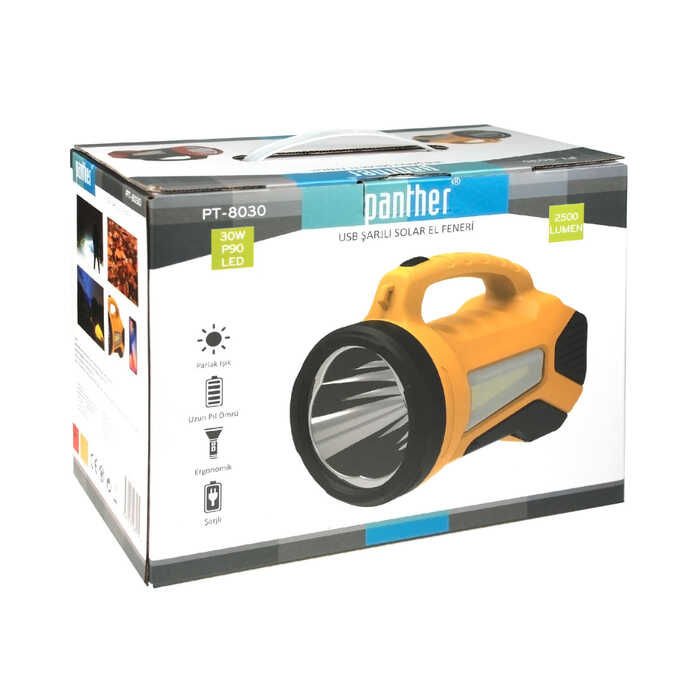 PANTHER PT-8030 USB ŞARJLI SPOT FENER En İyilerin Tercihi Al Nalburiye'de