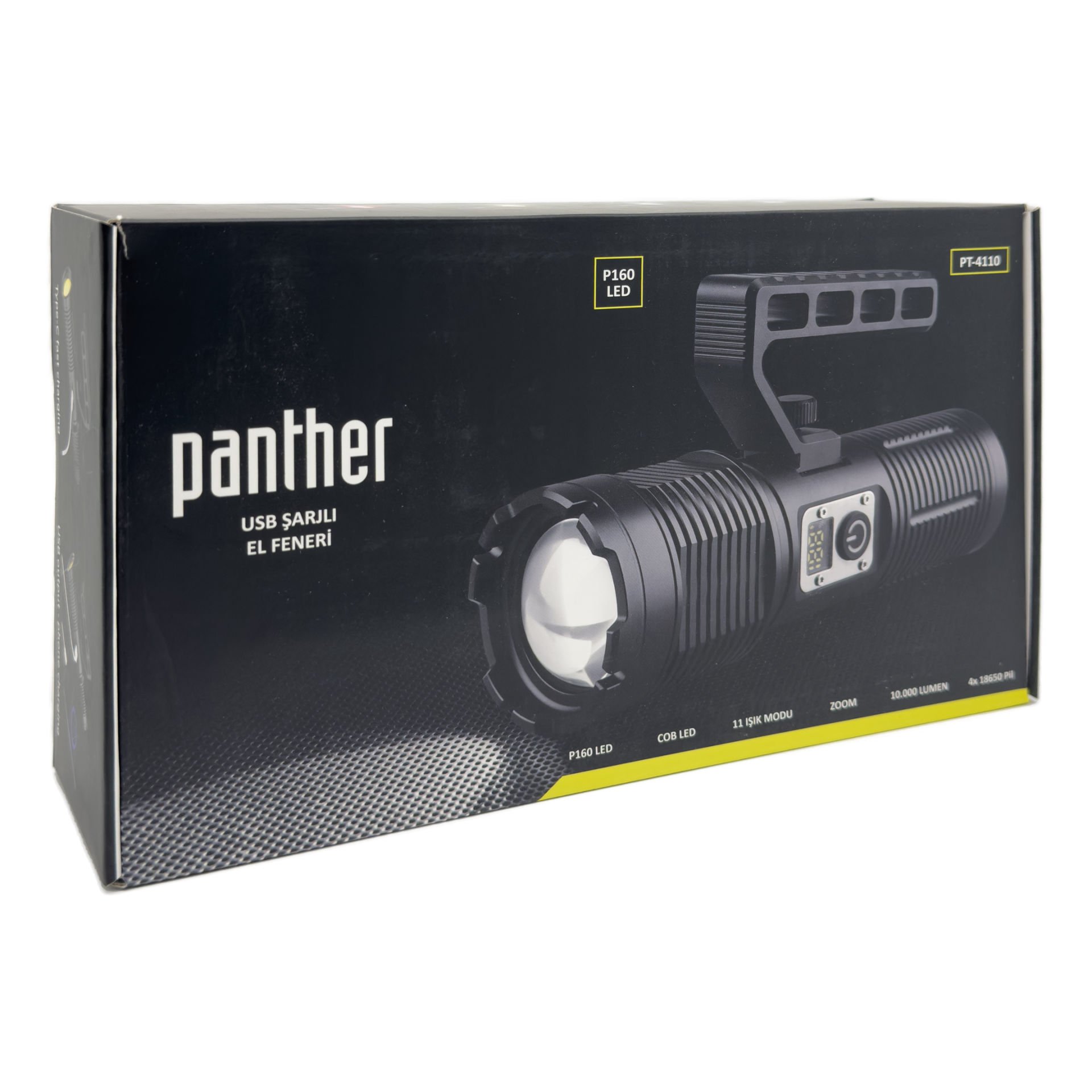 PANTHER PT-4110 USB ŞARJLI EL FENERİ | Uygun Fiyat, Orijinal Kalite ve Hızlı Kargo - Al Nalburiye
