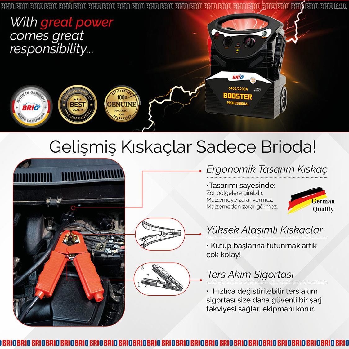 Brio Akü Takviye Cihazı 12X24V 6400A-Tekerlekli En İyilerin Tercihi Al Nalburiye'de