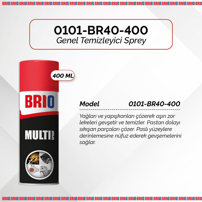 Brio Çok Amaçlı Sprey All in One Multi Spray BR-40 400 Ml En Uygun ...