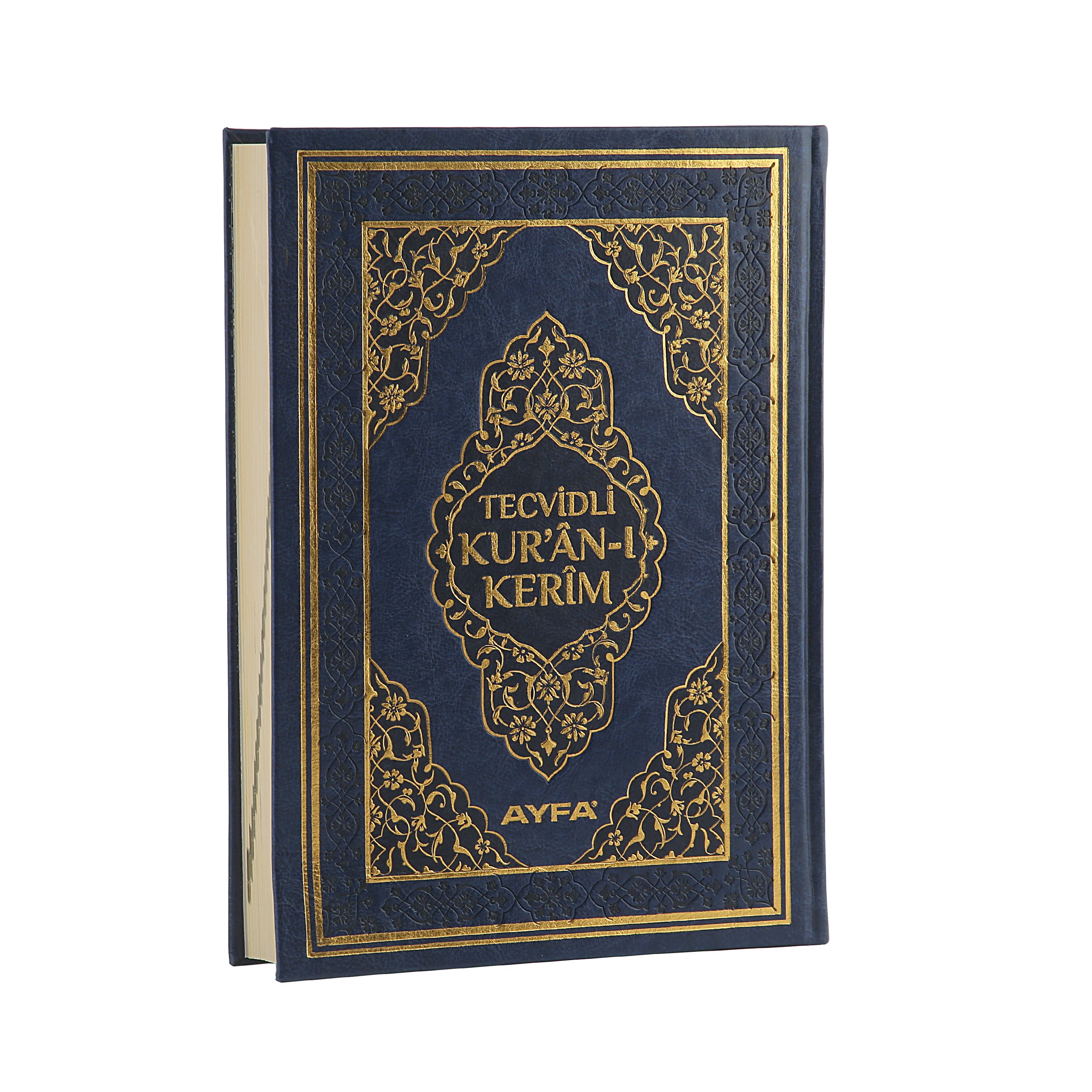 21x28 Cm Rahle Boy Tecvidli Termo Deri Kuran-ı Kerim Lacivert | Ensar Hac
