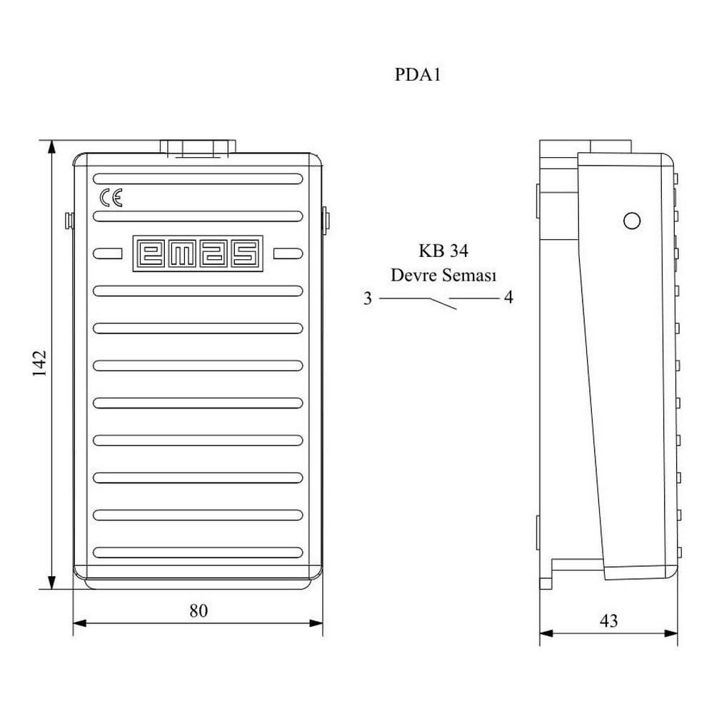 EMAS PDA1 ALÜMİNYUM PEDAL 1 NA - Çağrı Elektrik