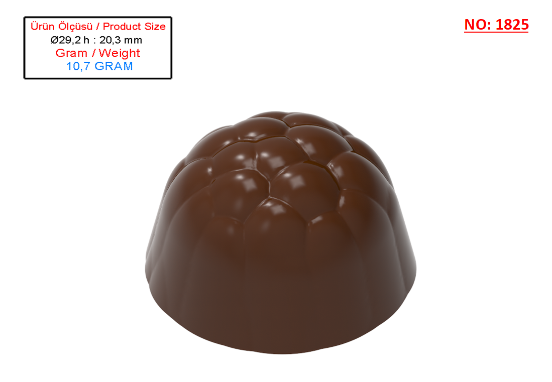 1825 - Pralin Çikolata Polikarbonat Kalıp - praline chocolate moulds