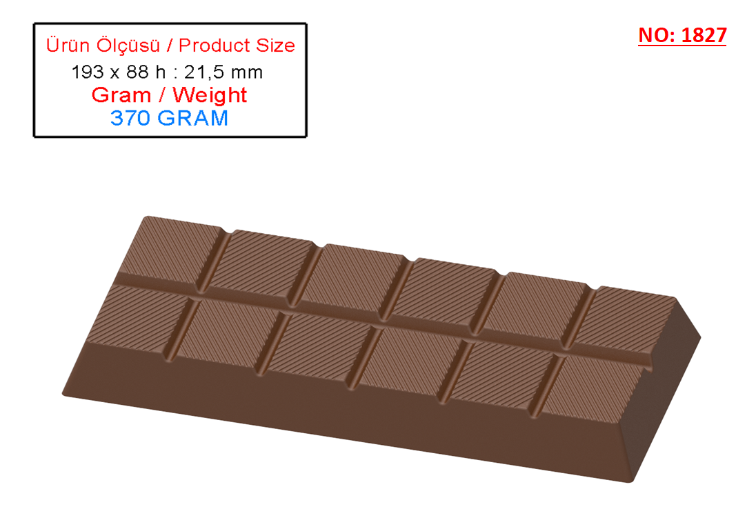 1827 - Kuvertür Çikolata Polikarbonat Kalıbı - Couverture Chocolate ...