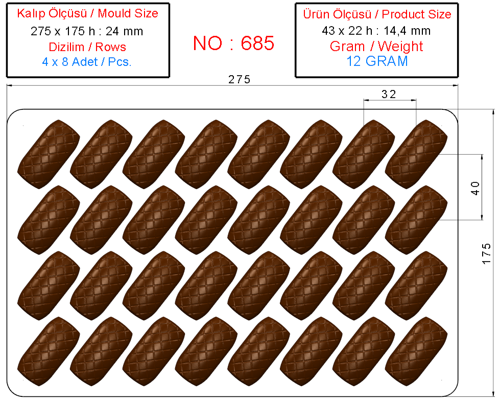 polycarbonate chocolate mold