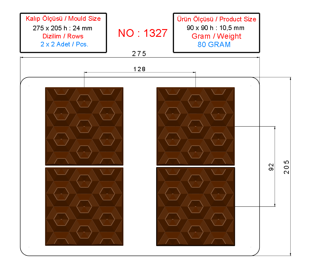 Polikarbonat çikolata kalıbı