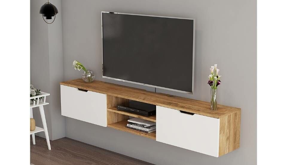 Denoya 2 Kapaklı Duvara Askı Atlantik - Beyaz Televizyon Ünitesi ...