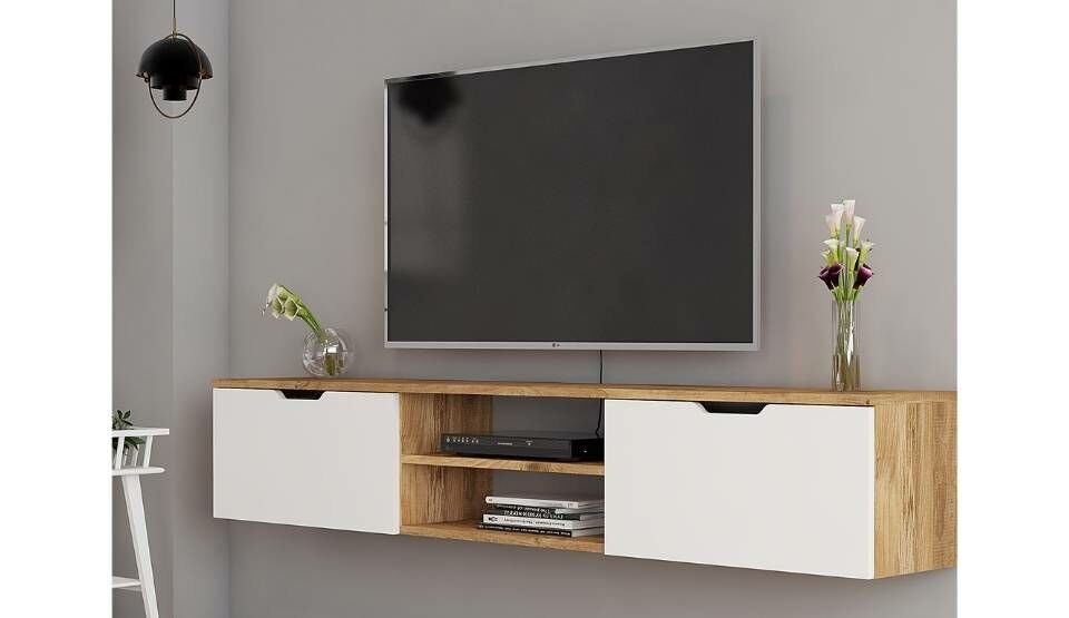 Denoya 2 Kapaklı Duvara Askı Atlantik - Beyaz Televizyon Ünitesi ...