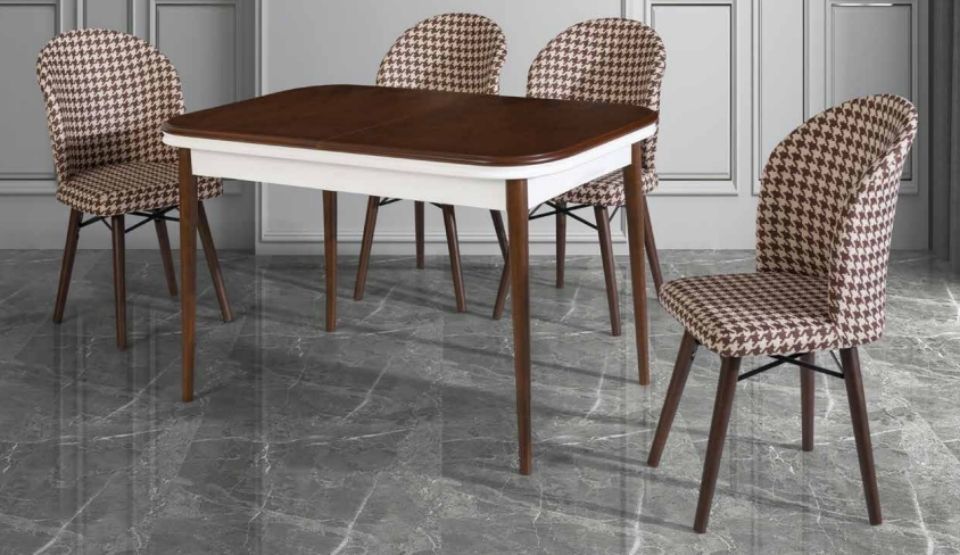 1013 Side Lake Ceviz Mutfak Masa Takımı | Mutfak Masa Takımı | Hekahome ...