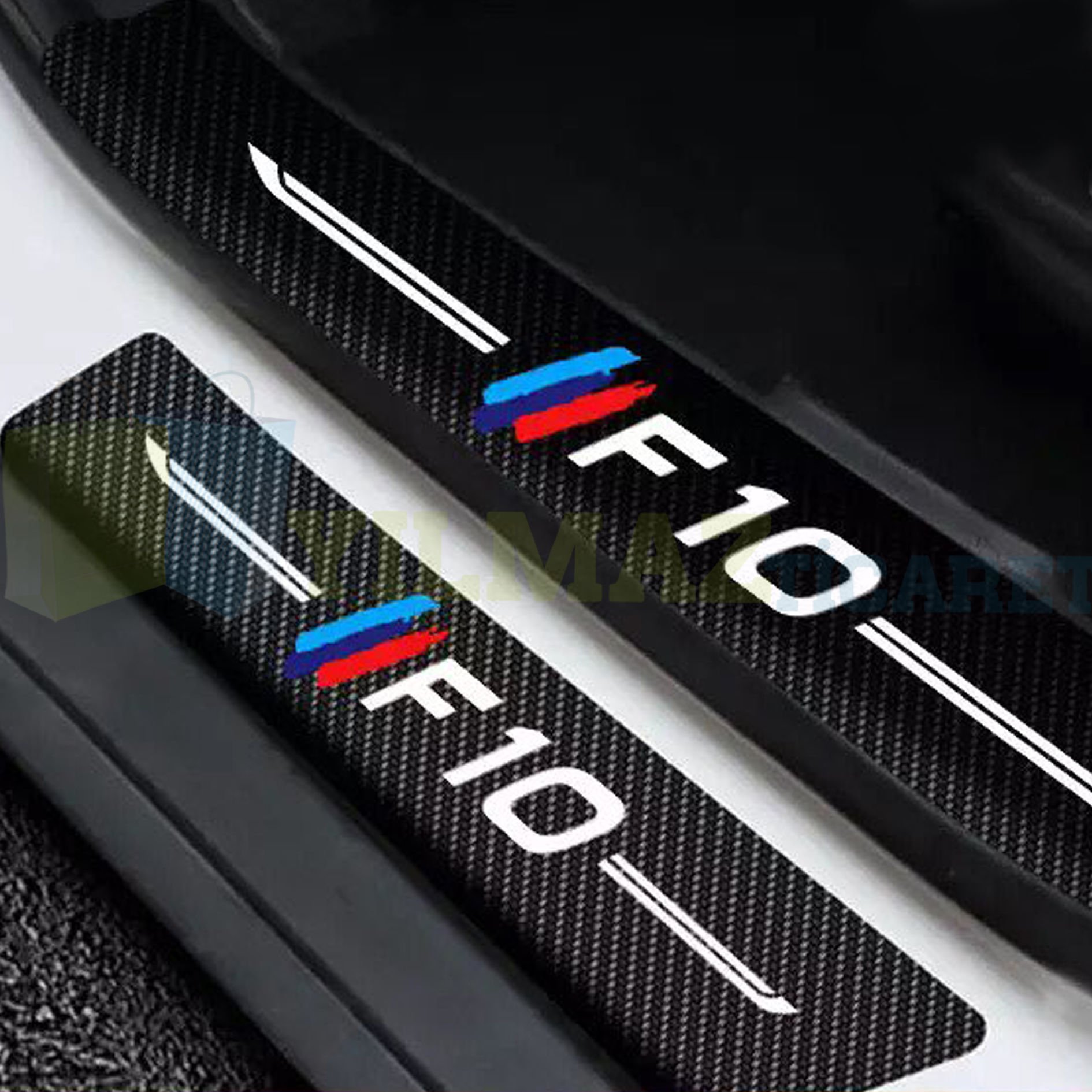 Bmw M F10 Arma Karbon Kapı Eşiği Koruma Araba Etiket Oto Sticker 4 Parça