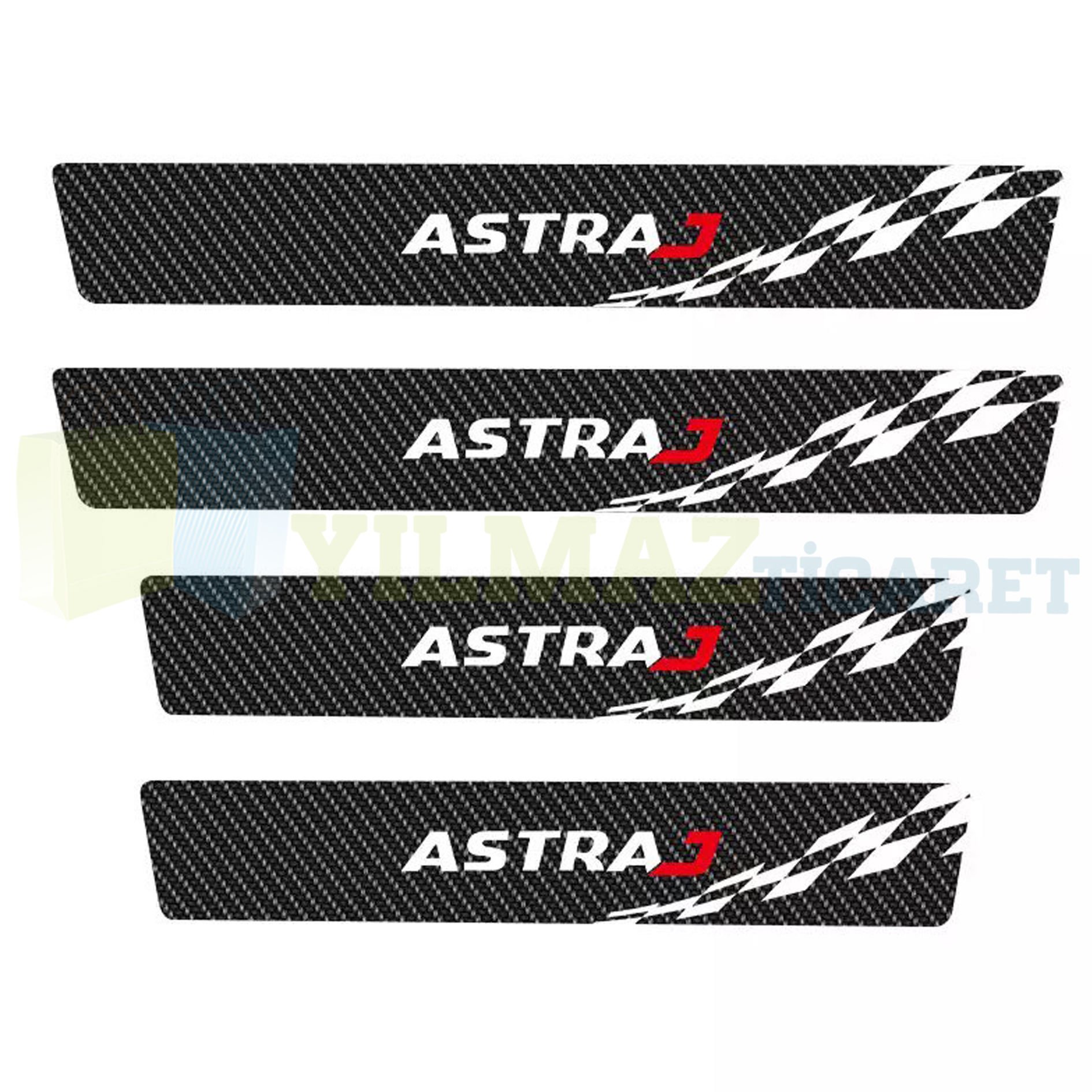 Opel Astra J Karbon Kapı Eşiği Koruma Oto Sticker 4 Parça