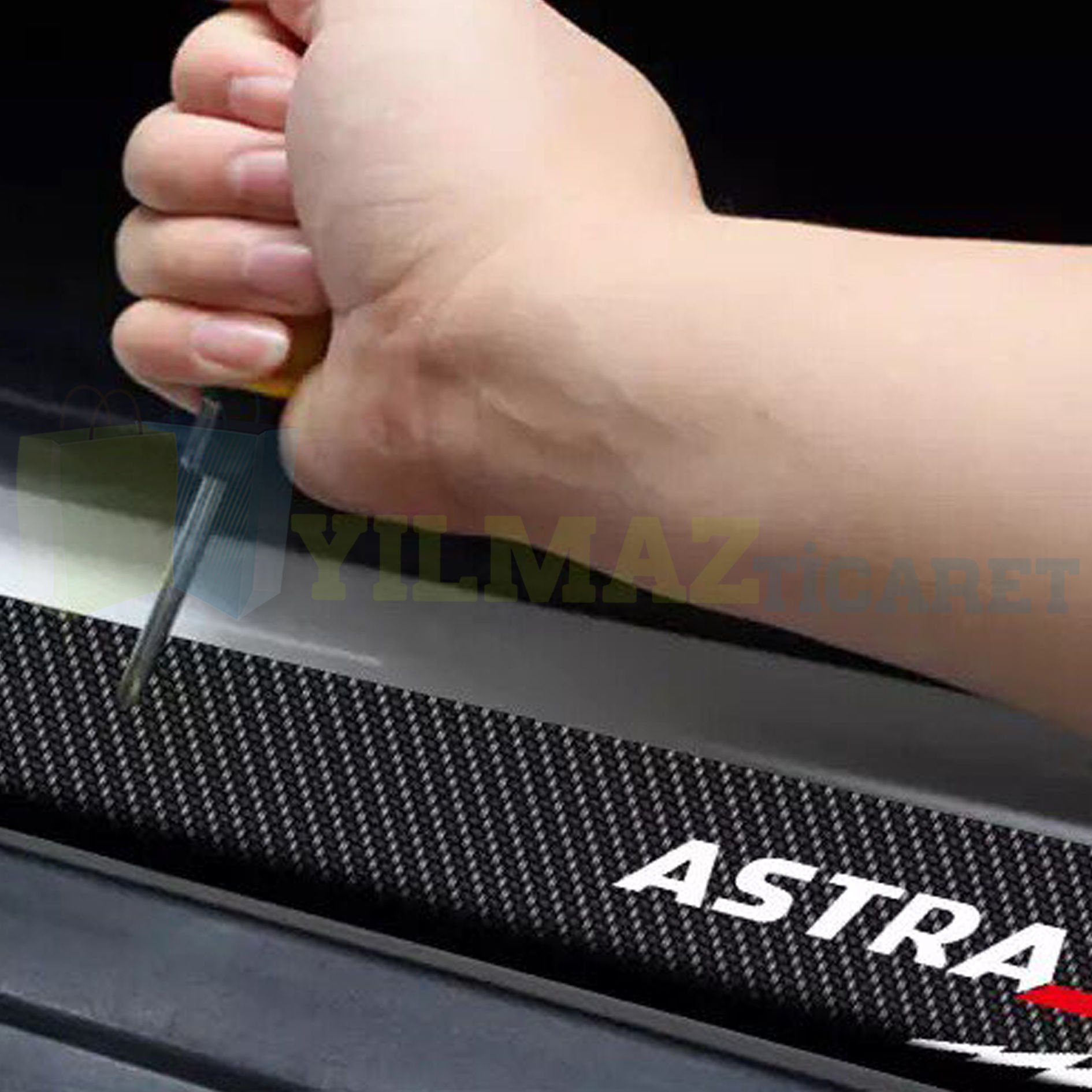 Opel Astra J Karbon Kapı Eşiği Koruma Oto Sticker 4 Parça