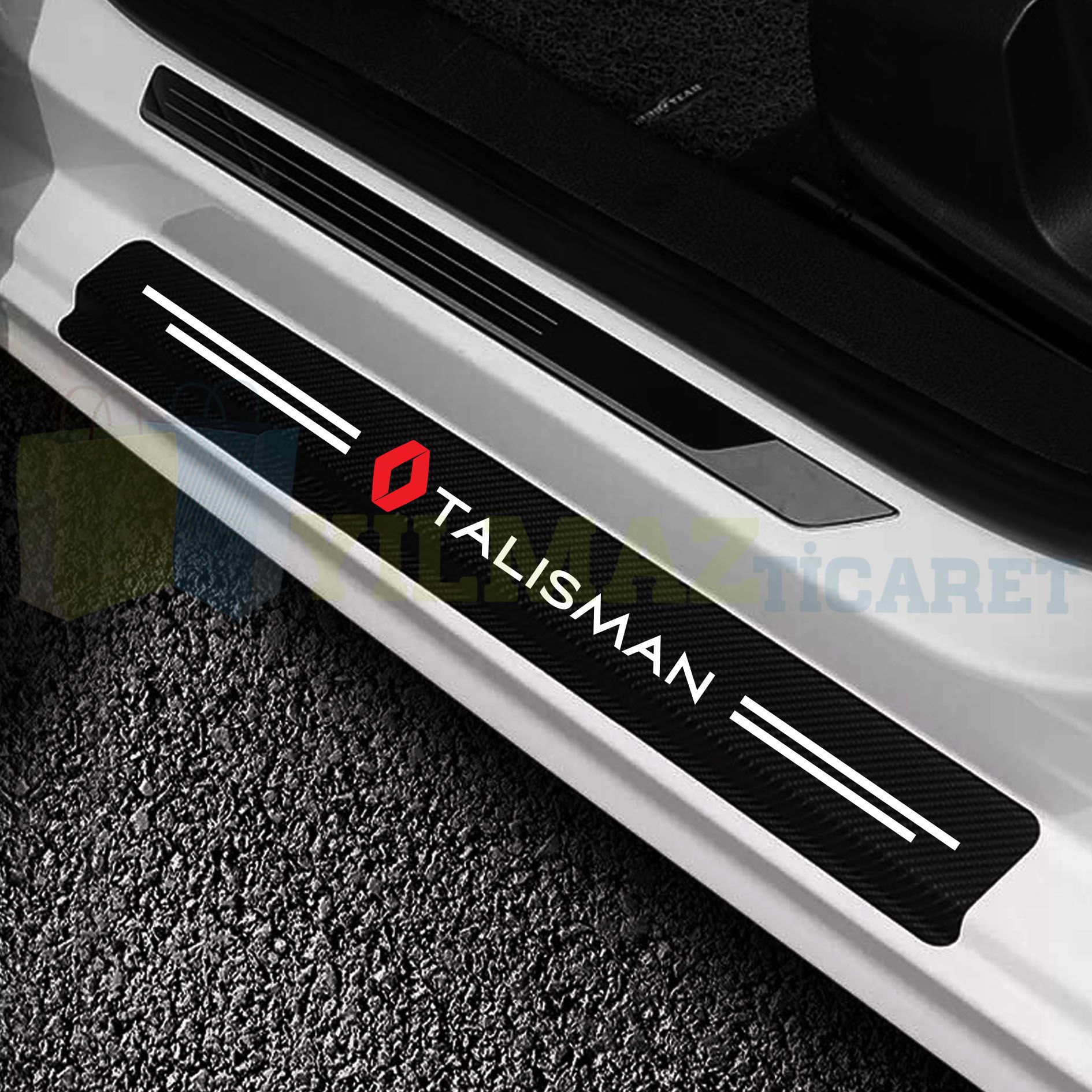 Renault Talisman Logo Arma Karbon Kapı Eşiği Koruma Araba Etiket Oto ...