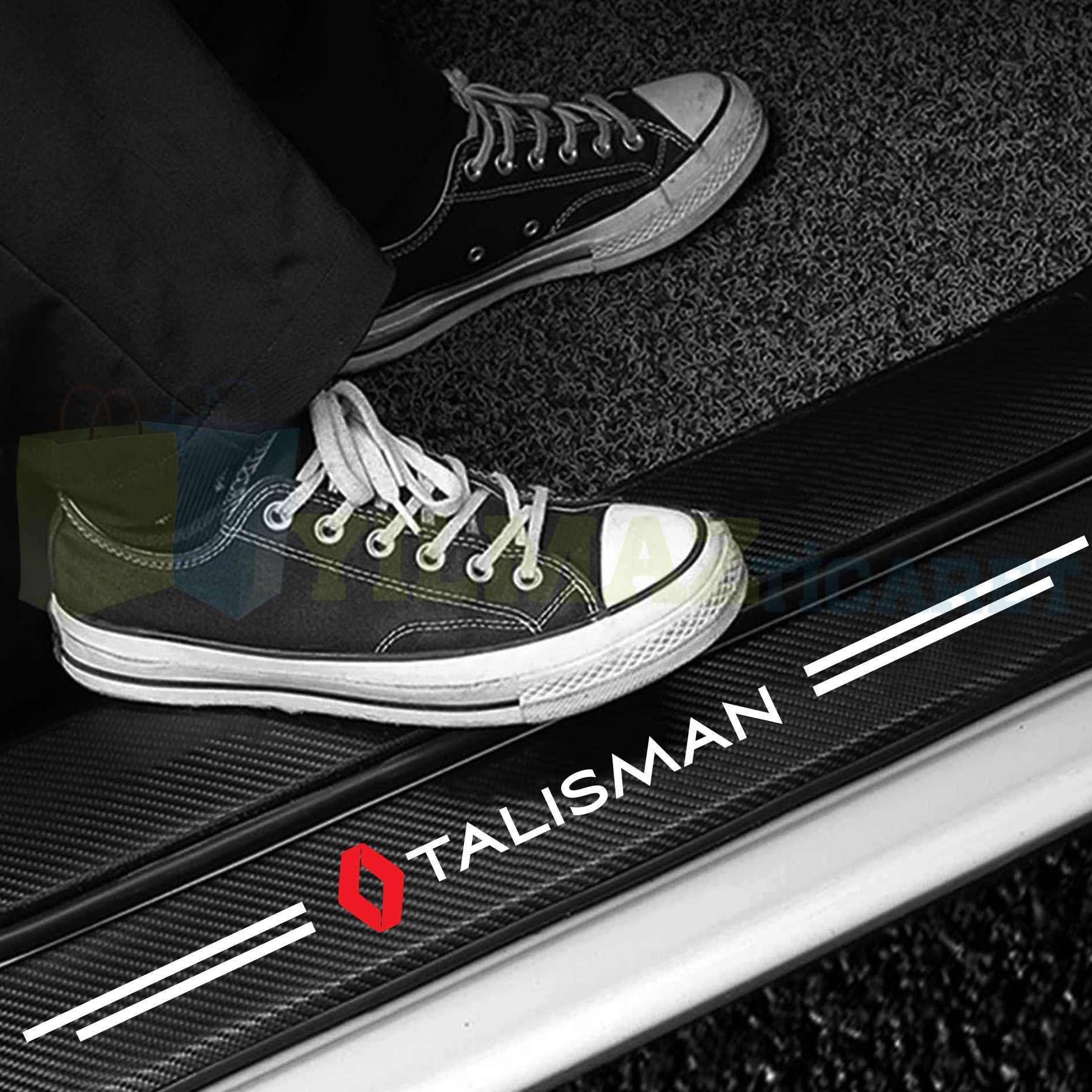 Renault Talisman Logo Arma Karbon Kapı Eşiği Koruma Araba Etiket Oto ...