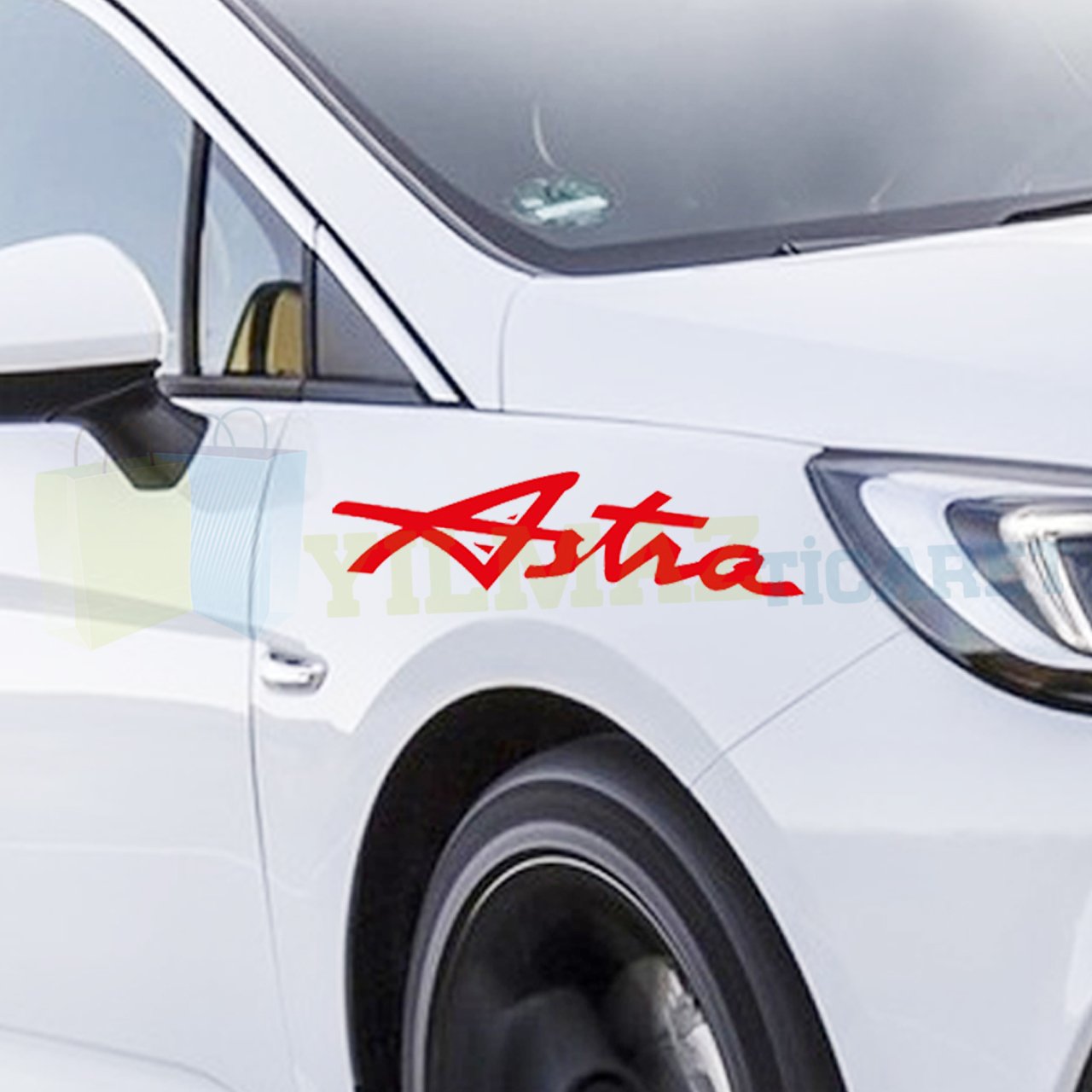 Opel Astra Yan Kapı Tampon Oto Sticker Yapıştırma Etiket 2 Adet