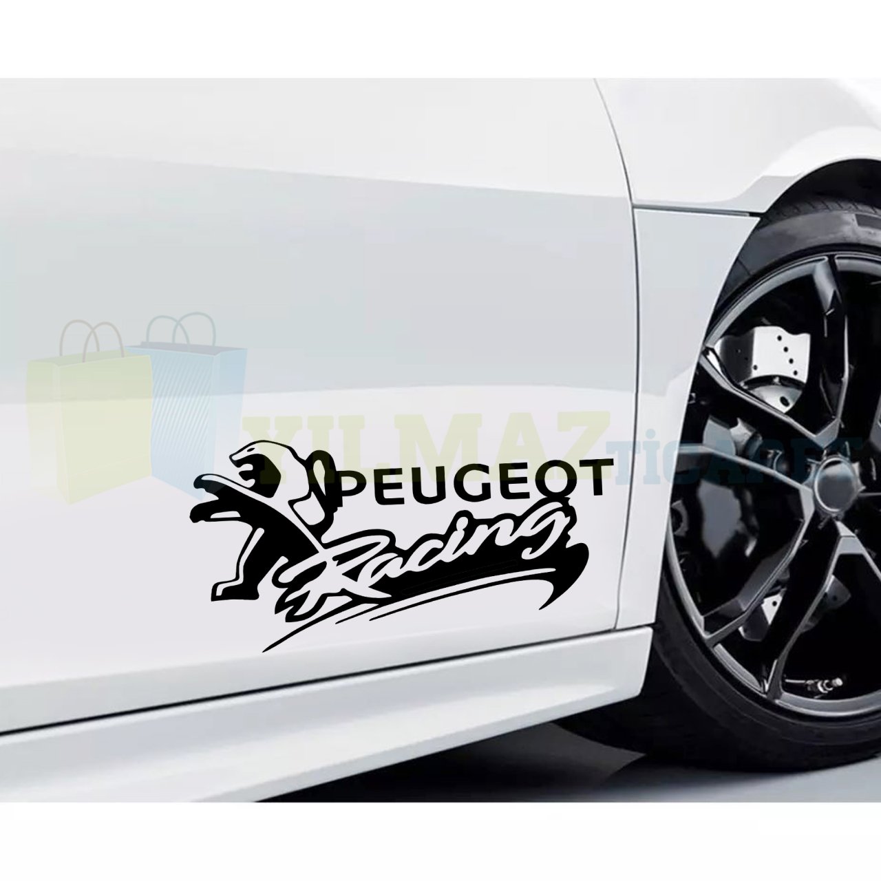 Peugeot Racing Logo Arma Amblem Oto Sticker Etiket Yapıştırma
