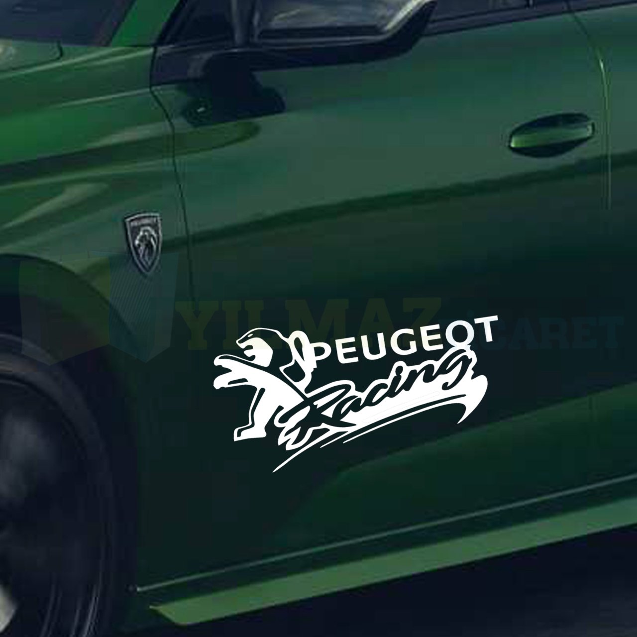 Peugeot Racing Logo Arma Amblem Oto Sticker Etiket Yapıştırma