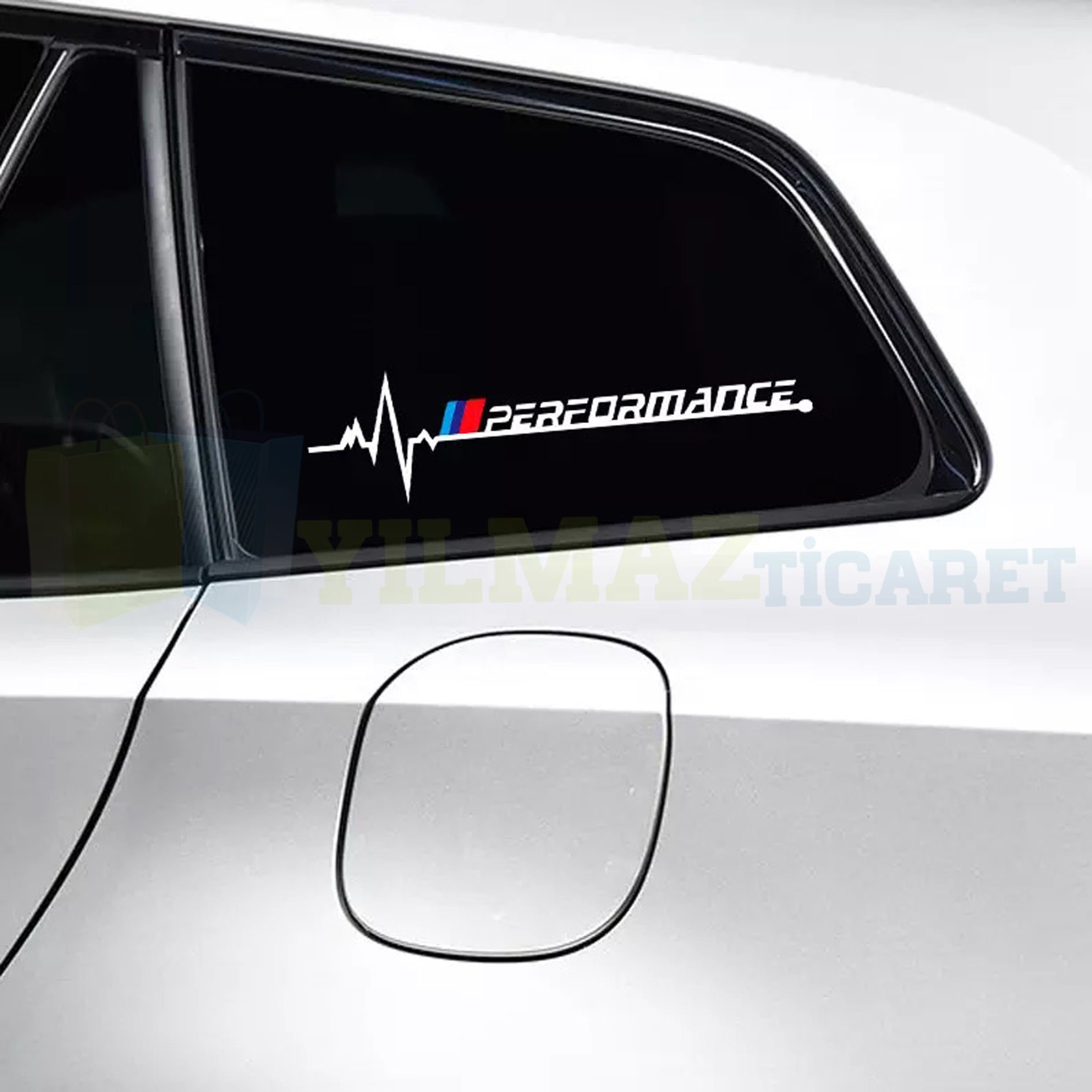 Bmw M Performance Logo Kelebek Cam Oto Sticker Etiket Yapıştırma