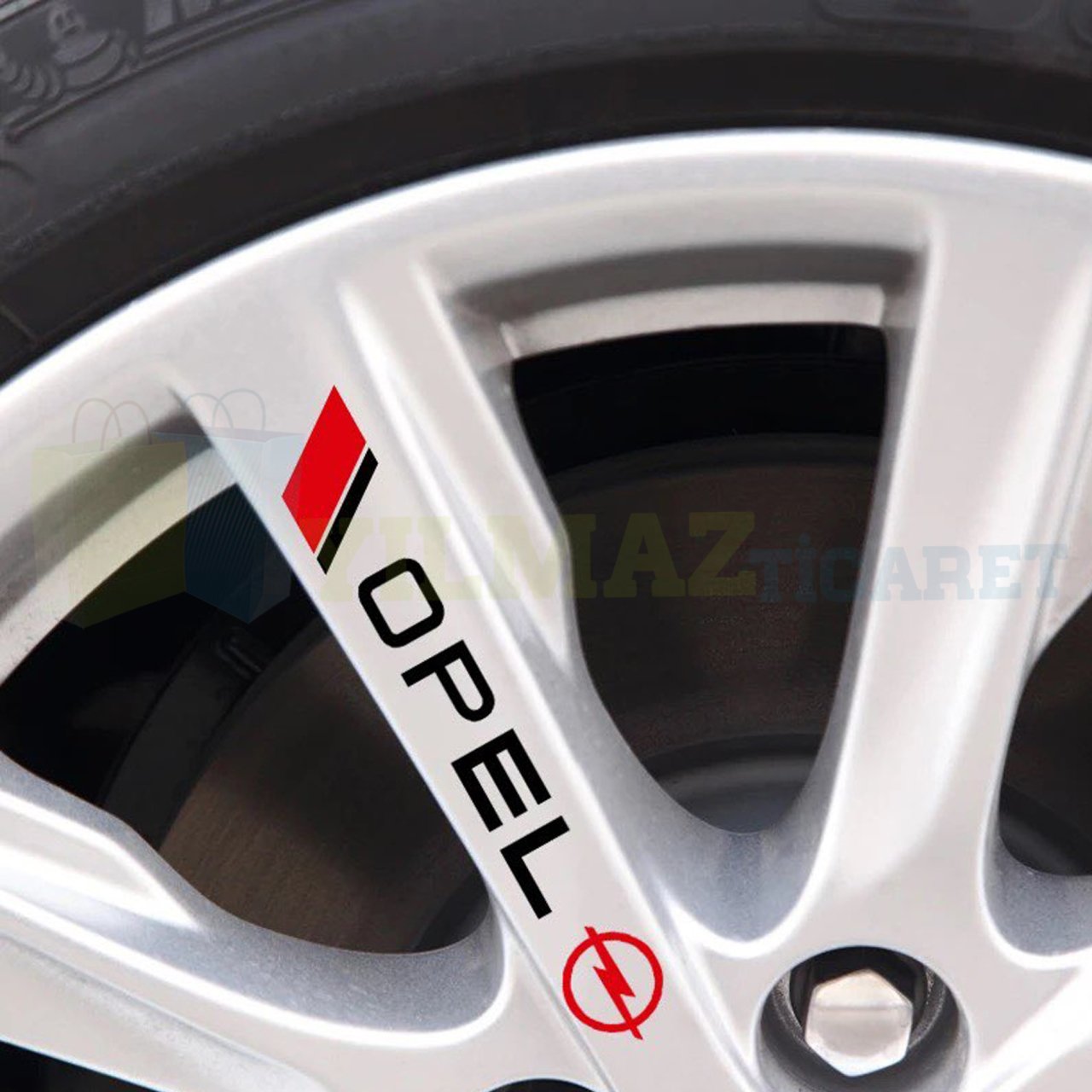 Opel Logo Kapı Kolu Jant Tampon Oto Sticker Yapıştırma 4 Adet