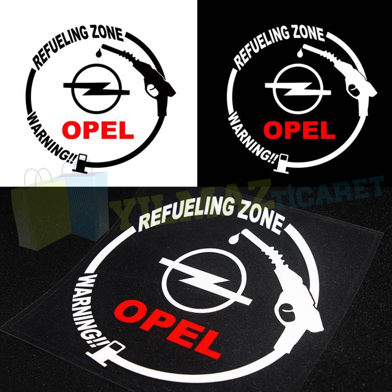 Opel Logo Benzin Dizel Depo Kapağı Oto Sticker Yapıştırma Etiket Araba ...