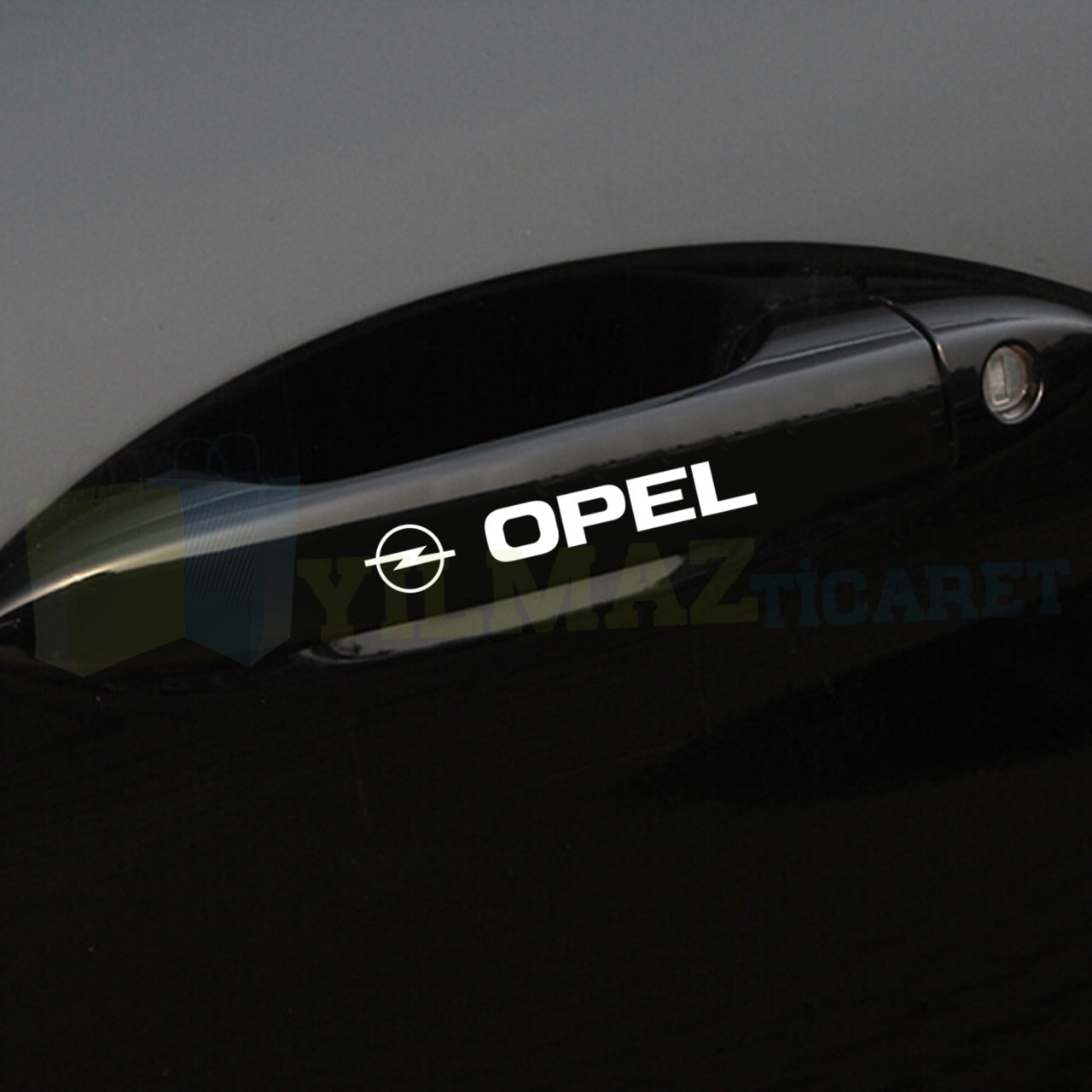 Opel Logo Yan Ayna Kapı Kolu Jant Oto Sticker Yapıştırma 10x1,5Cm 12 Ad ...