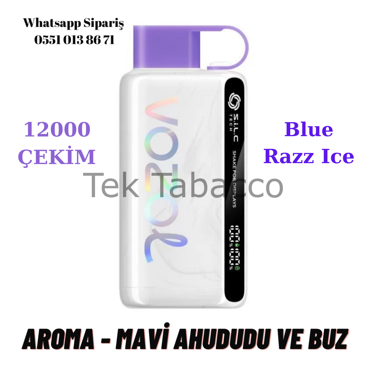 Vozol 12000 Puff Blue Razz Ice Vozol 12000 Puff Blue Razz Ice