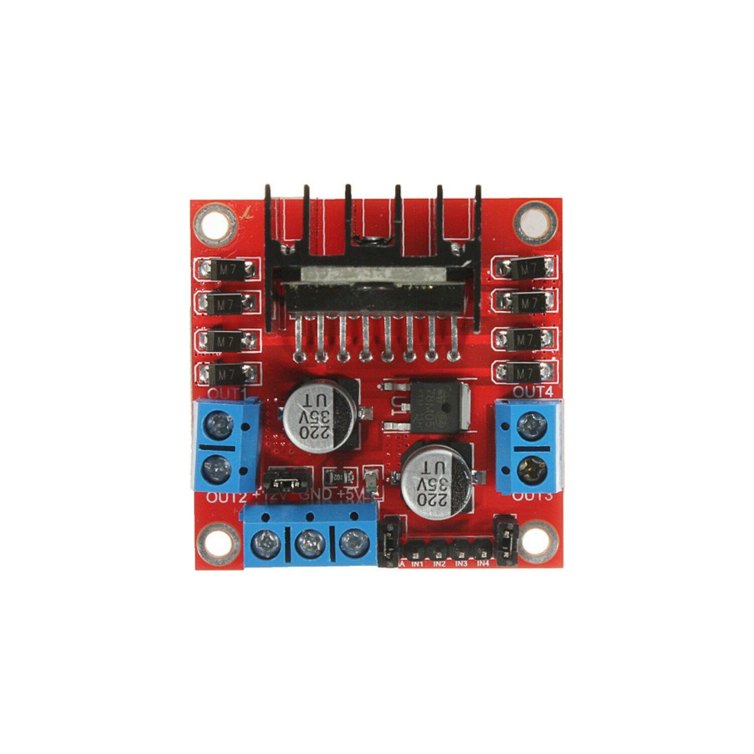 ARDUİNO L298N KIRMIZI MOTOR SÜRÜCÜ KARTI ARDUİNO L298N KIRMIZI MOTOR SÜRÜCÜ KARTI
