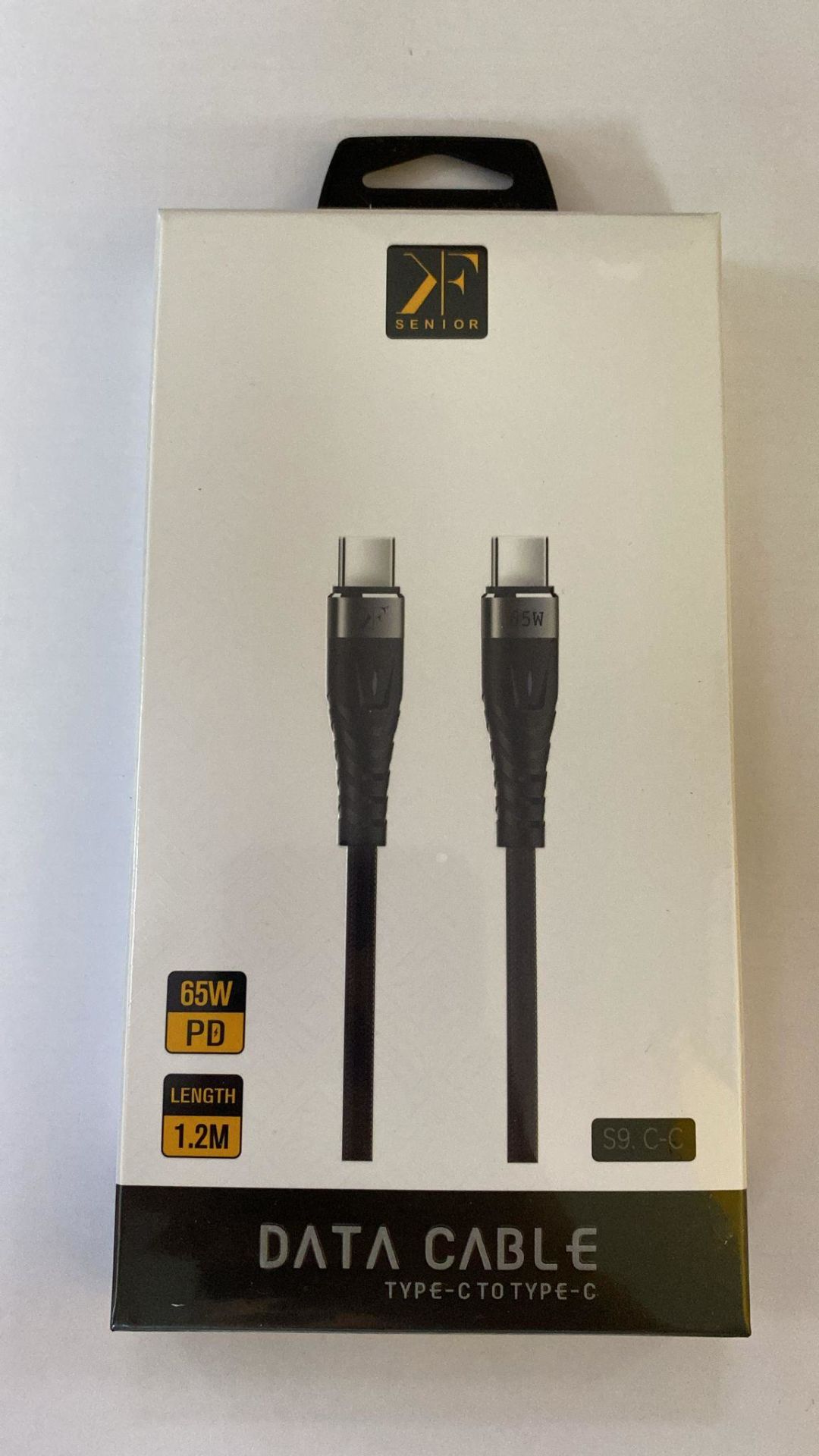SENIOR S9. C-C TYPE-C - TYPE-C KABLO 1.2MT 65WATT PD